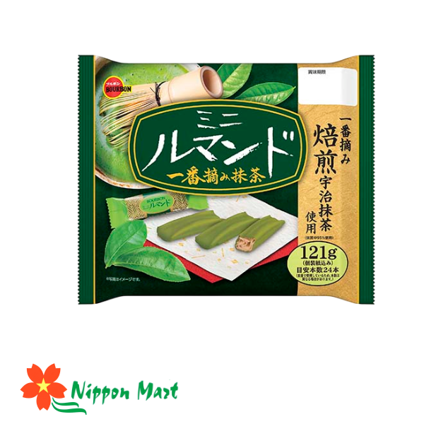 Bánh xốp trà xanh mini rumando Bourbon 121g